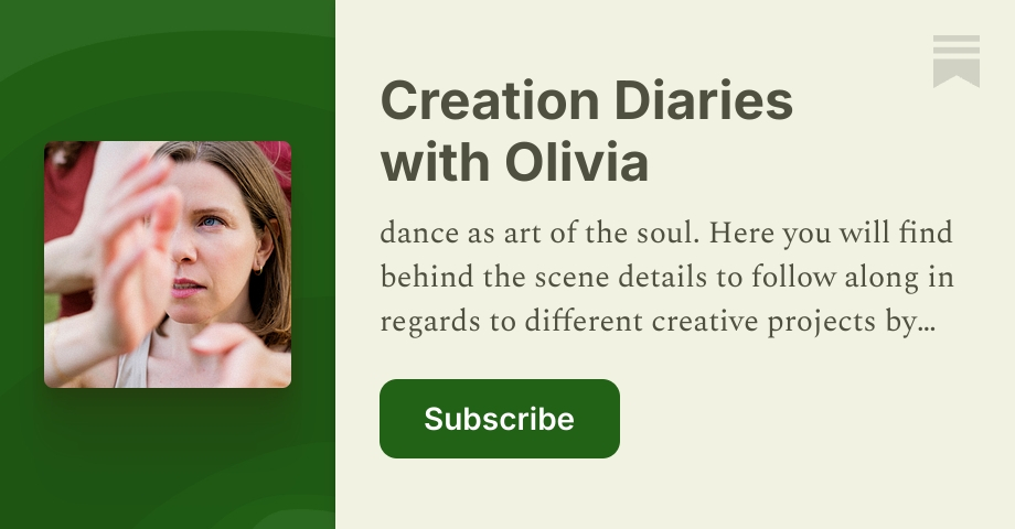 A next chapter - Creation Diaries with Olivia