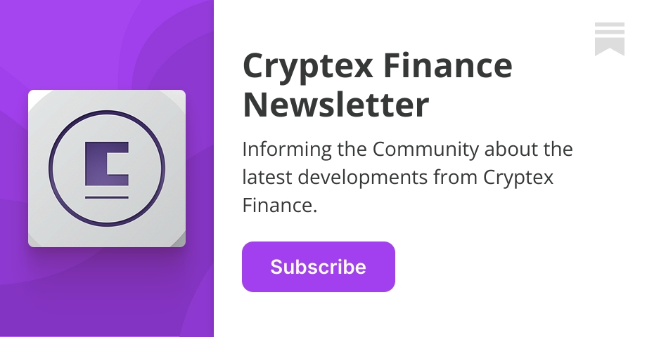 Cryptex Finance Weekly Newsletter | Substack