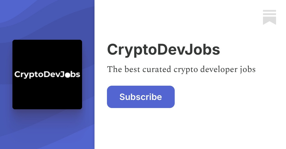 CryptoDevJobs | James | Substack