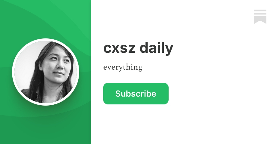 cxsz daily | Cindy X. S. Zheng | Substack