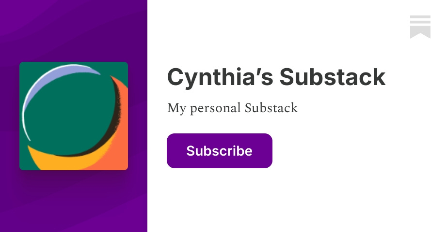 Cynthia’s Substack | Cynthia Aaron | Substack