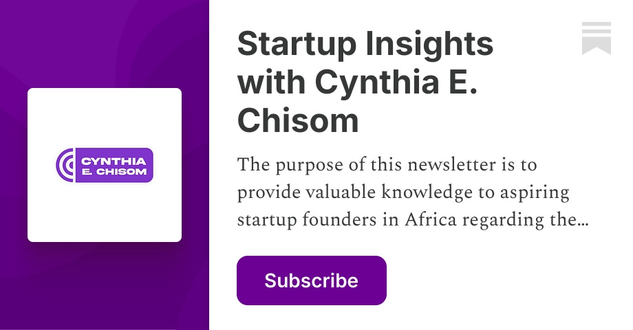 Startup Insights with Cynthia E. Chisom | Substack