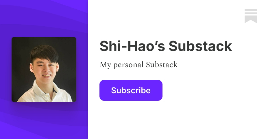 Shi-Hao’s Substack | Shi-Hao Hong | Substack