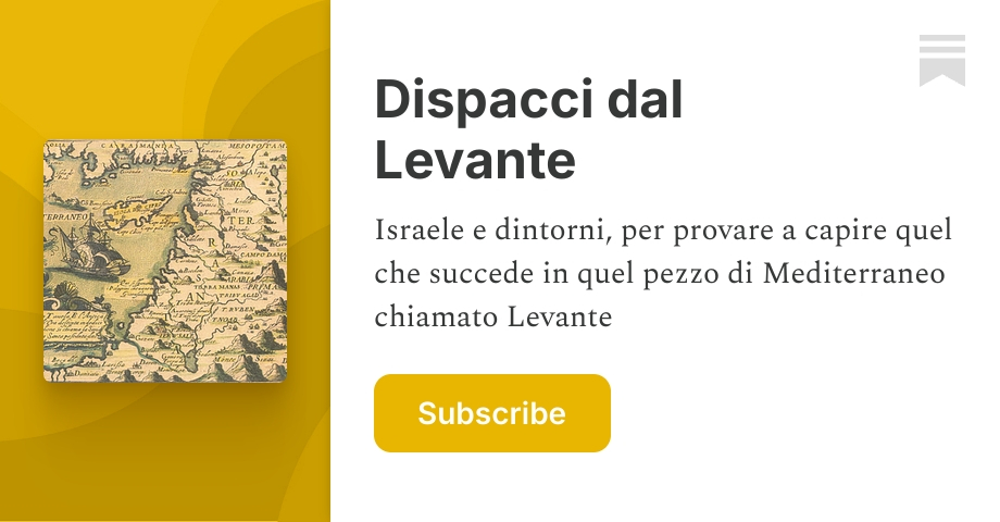 Dispacci dal Levante | Davide Frattini | Substack