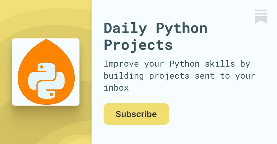 Daily Python Projects | Ardit Sulce | Substack