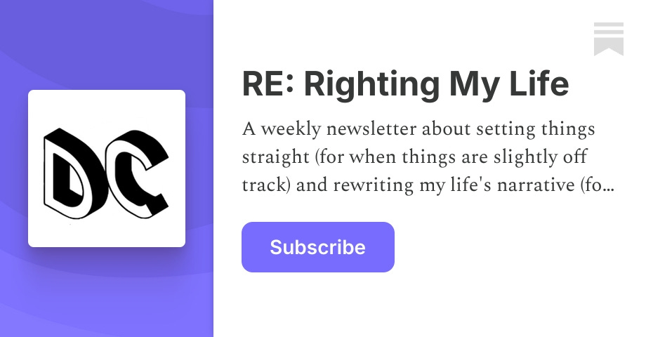 RE: Righting My Life | Danielle Castillo | Substack