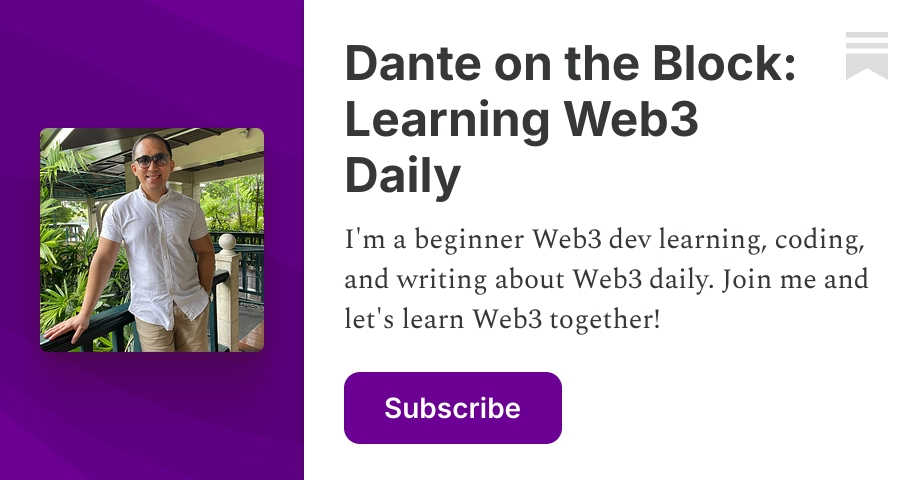 Dante on the Block: Learning Web3 Daily | Substack