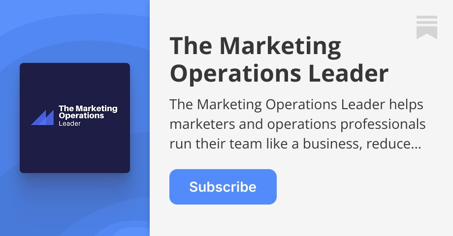 The Marketing Operations Leader | Darrell Alfonso | Substack