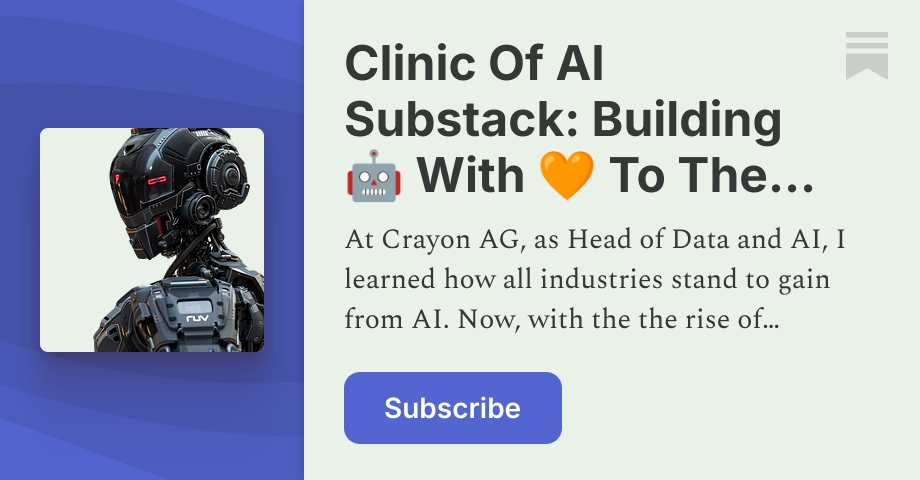 Clinic Of AI Substack: Building 🤖 With 🧡 To The 🌏 | Datakult | Substack