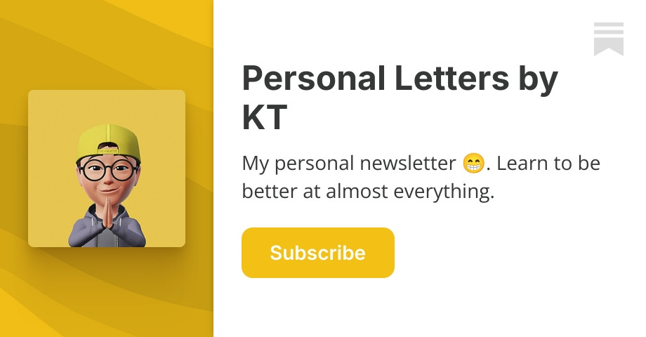 Personal Letters by KT | Kasidis Satangmongkol | Substack