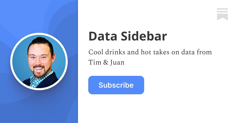 Data Sidebar by Catalog & Cocktails | Tim Gasper | Substack