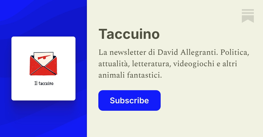 La versione di David | David Allegranti | Substack