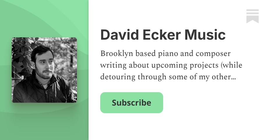David Ecker Music | Substack