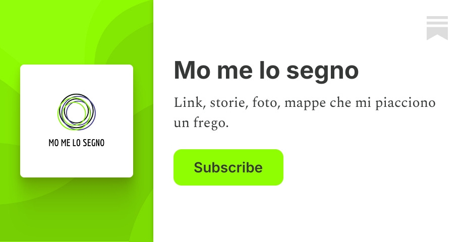 Mo me lo segno | davide | Substack