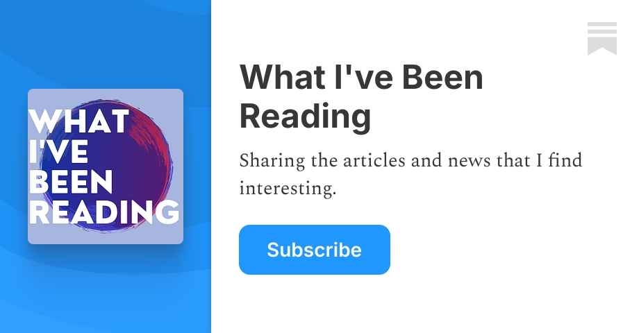 What I've Been Reading | David Trajkovski | Substack