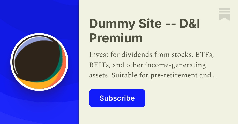 Dummy Site -- D&I Premium | David Van Knapp | Substack