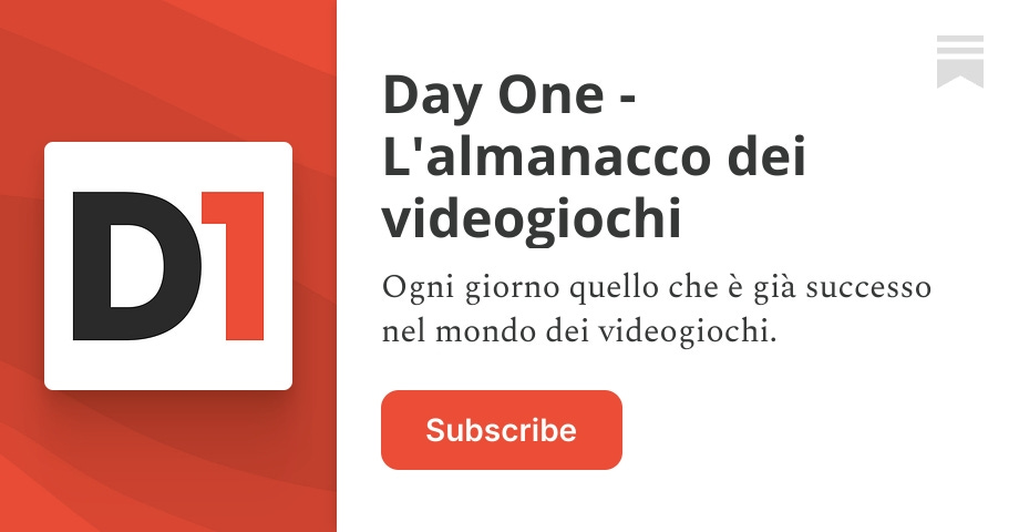 Day One - L'almanacco dei videogiochi | Mattia Ravanelli | Substack