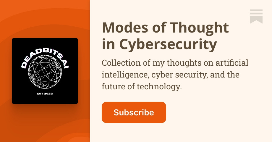 Modes of Thought in Cybersecurity | Adam Swanda | Substack