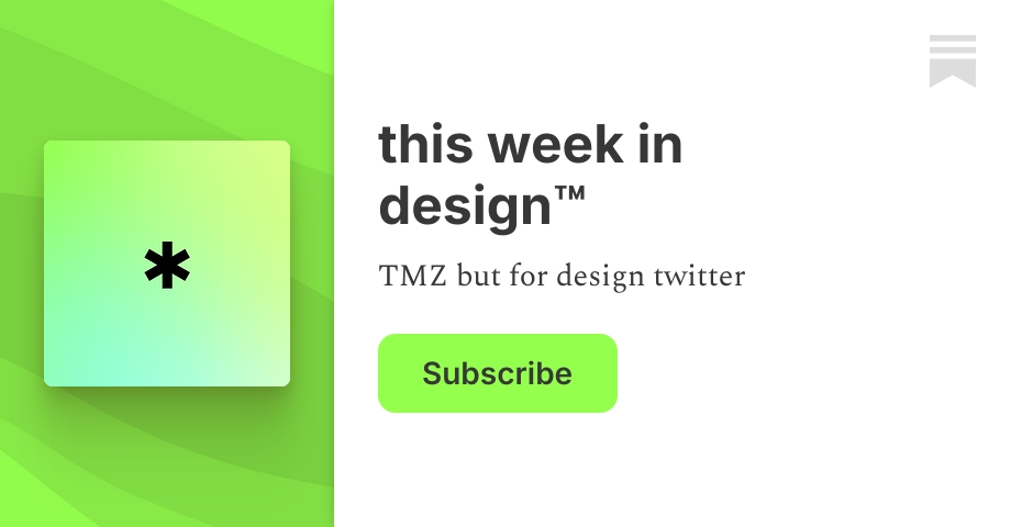 this week in design™ | Aleks | Substack