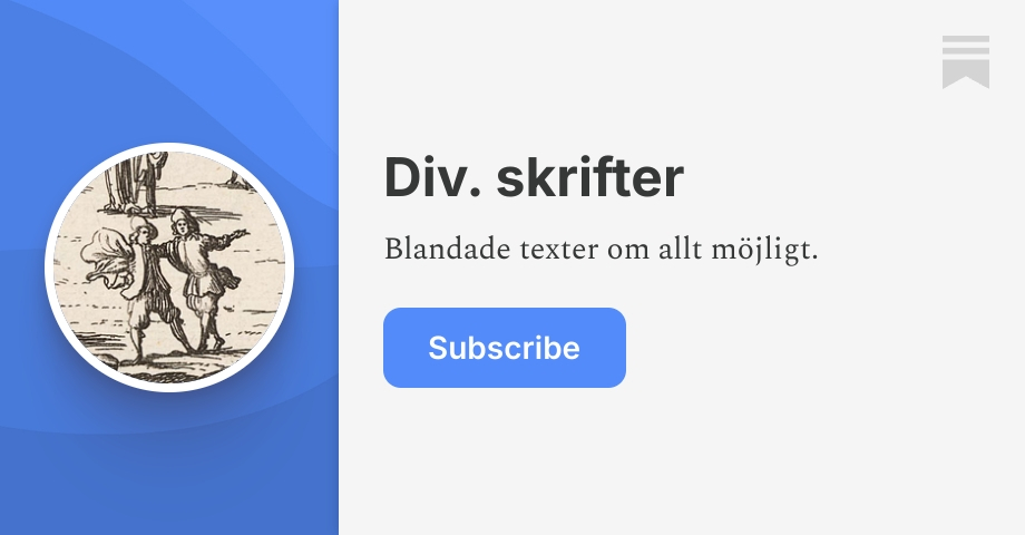 Div. skrifter | Gordon | Substack