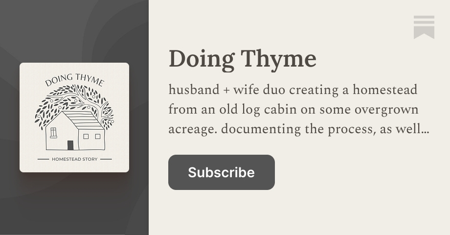 Doing Thyme | Rebecca Richards | Substack Doing Thyme | Rebecca Richards | Substack