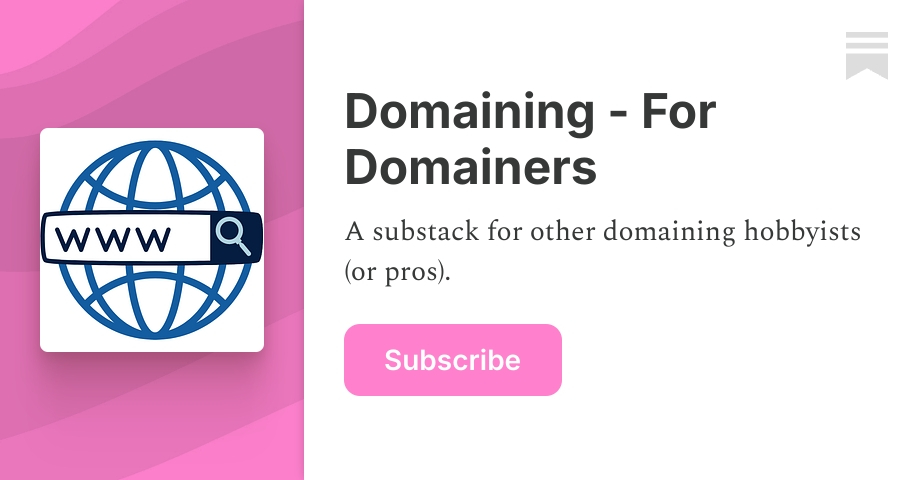 Domaining - For Domainers | Jason Shaw | Substack