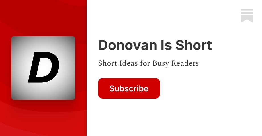 Donovan Is Short | Bill Donovan | Substack