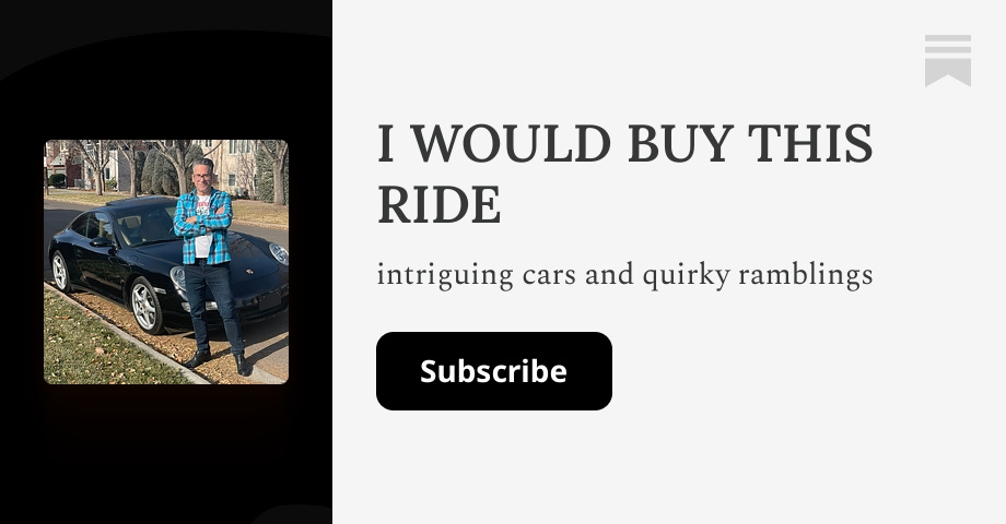 I WOULD BUY THIS RIDE | Dr. Obe Ariss | Substack
