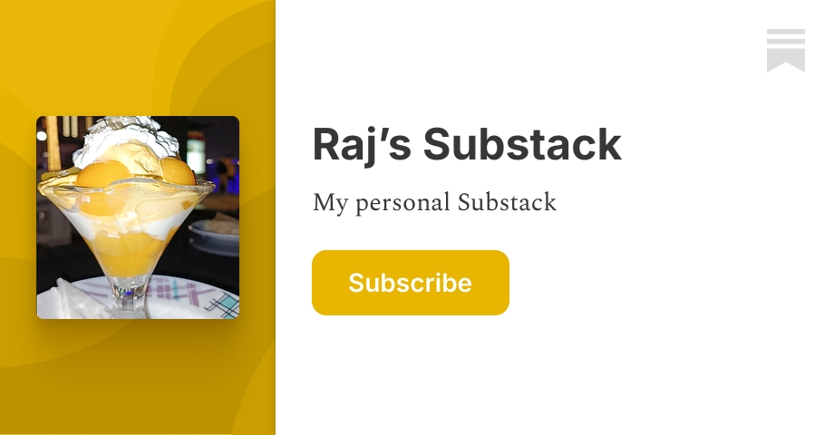 Raj’s Substack | Dr. Raj Michael | Substack
