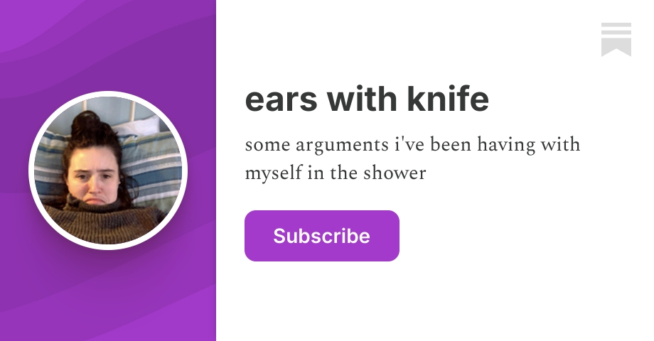 "backlist" - by Kat Sinclair - ears with knife