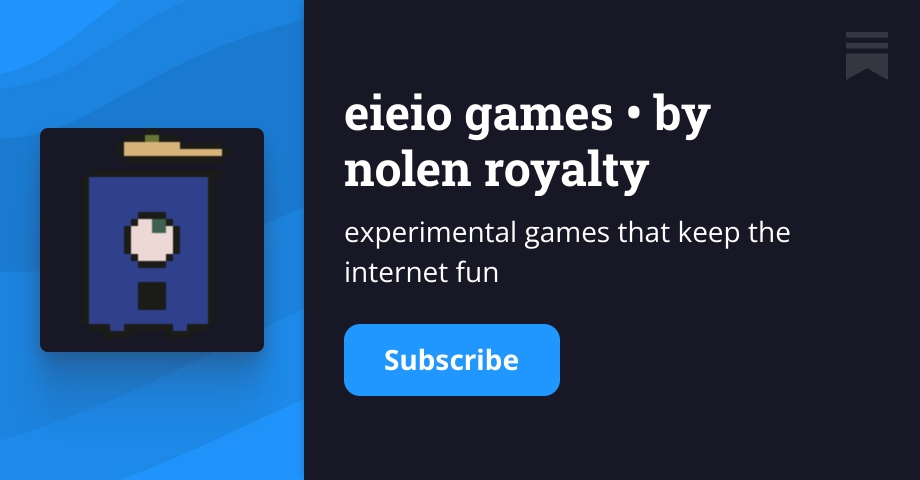 eieio games | nolen | Substack