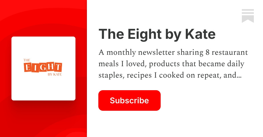 The Eight by Kate | Kate Kassin | Substack