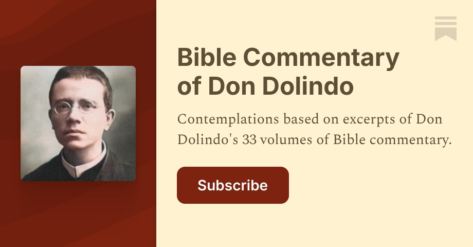 Bible Commentary of Don Dolindo | Elie G. Dib | Substack