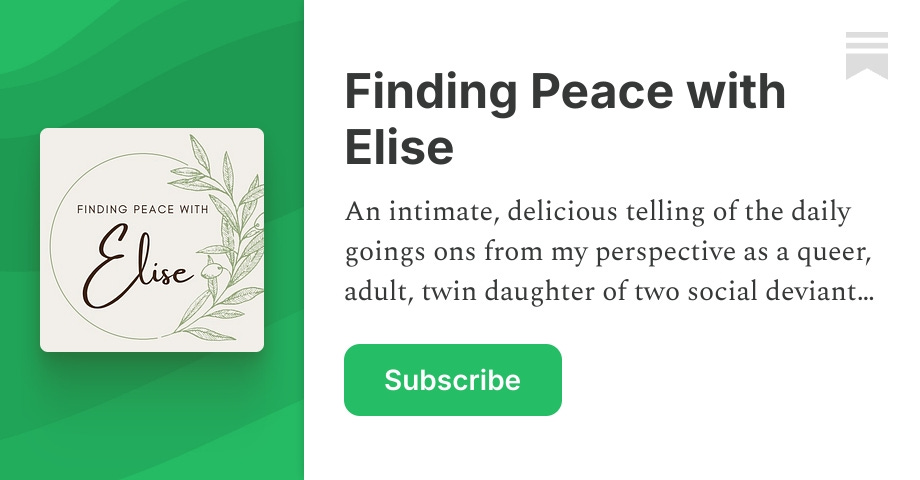Finding Peace with Elise | Elise Giammanco | Substack