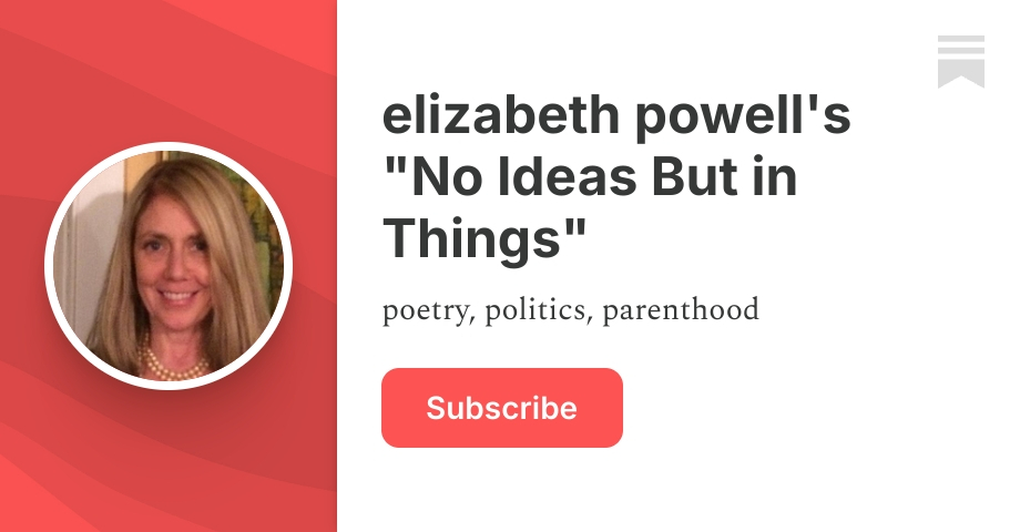 elizabeth powell's "No Ideas But in Things" | elizabeth ai powell ...