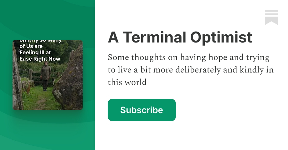 A Terminal Optimist | Elizabeth Jorgensen | Substack
