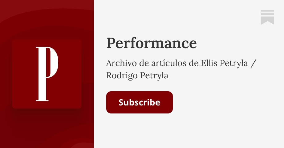 Performance | Ellis Petryla | Substack