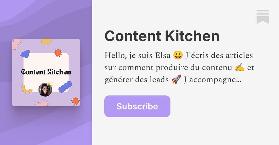 Content Kitchen | Elsa Groschaus | Substack