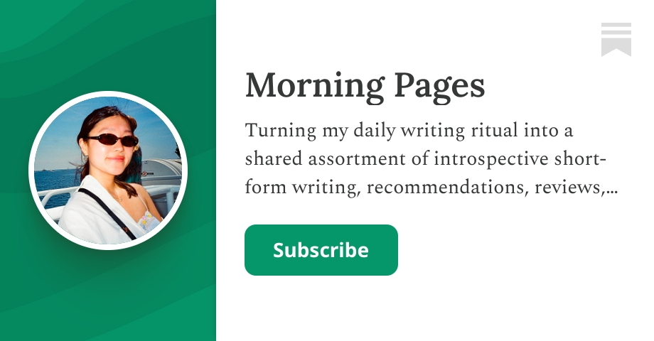 Morning Pages | Emma Carolyn Cho | Substack