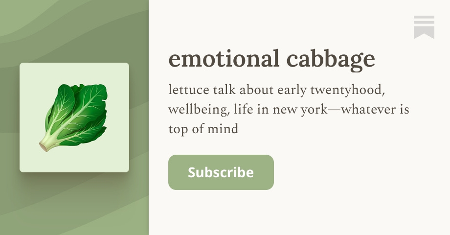 Emotional Cabbage | T. Lorenzo Chong | Substack