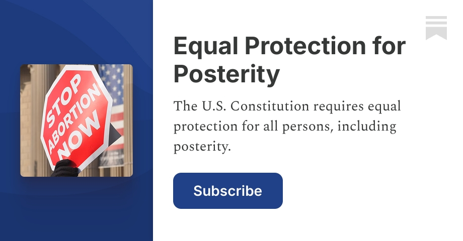 Sign the Resolution: Demand Equal Protection for Posterity
