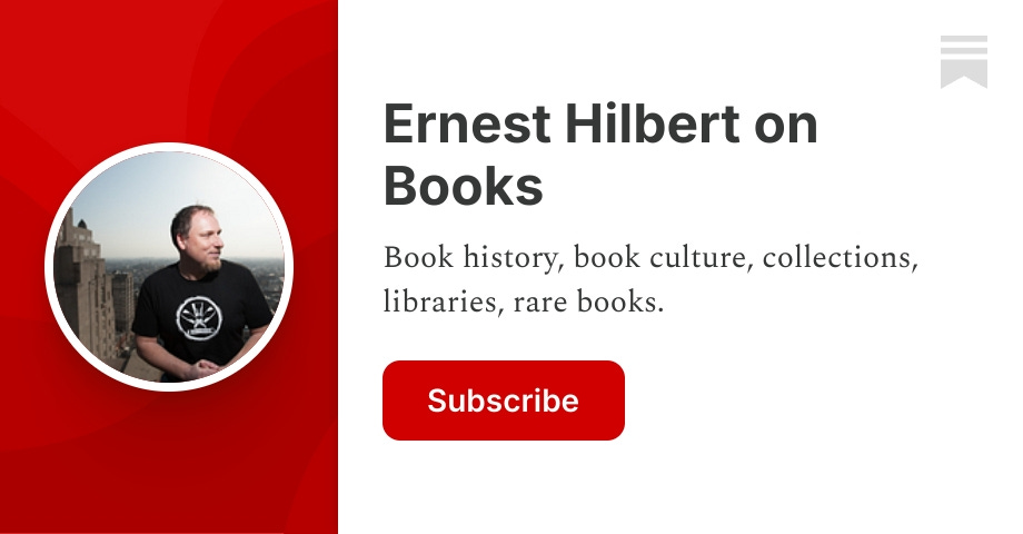 Ernest Hilbert on Books | Substack