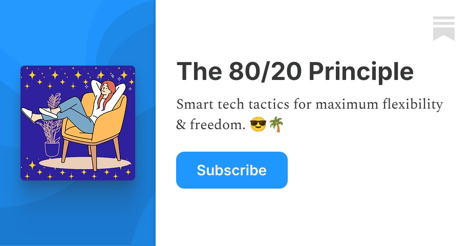 The 80/20 Principle | Ernie the Attorney | Substack