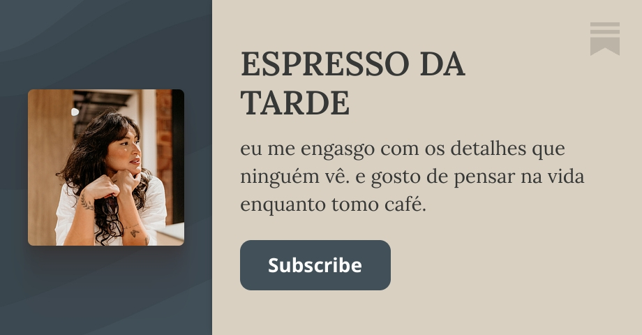 ESPRESSO DA TARDE | Thaís Belo da Fonseca | Substack
