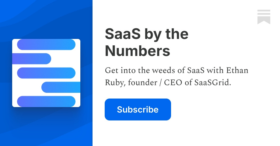 SaaS by the Numbers | Ethan Ruby | Substack