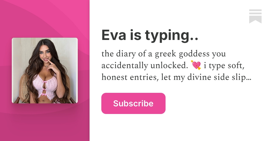 Eva is typing... | Eva Savagiou | Substack