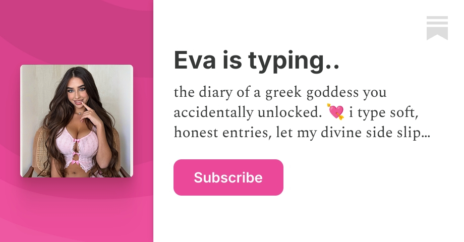 Eva is typing... | Eva Savagiou | Substack