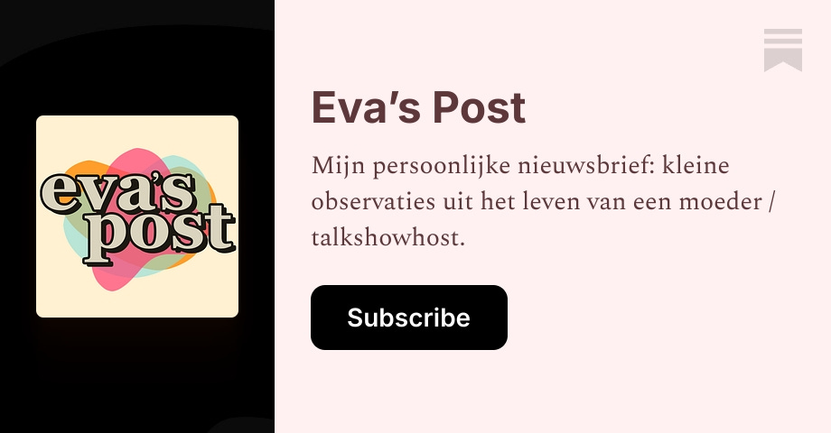 Eva’s Post | Eva Jinek | Substack