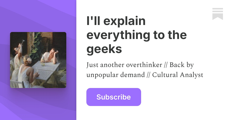 I'll explain everything to the geeks | Tijana | Substack