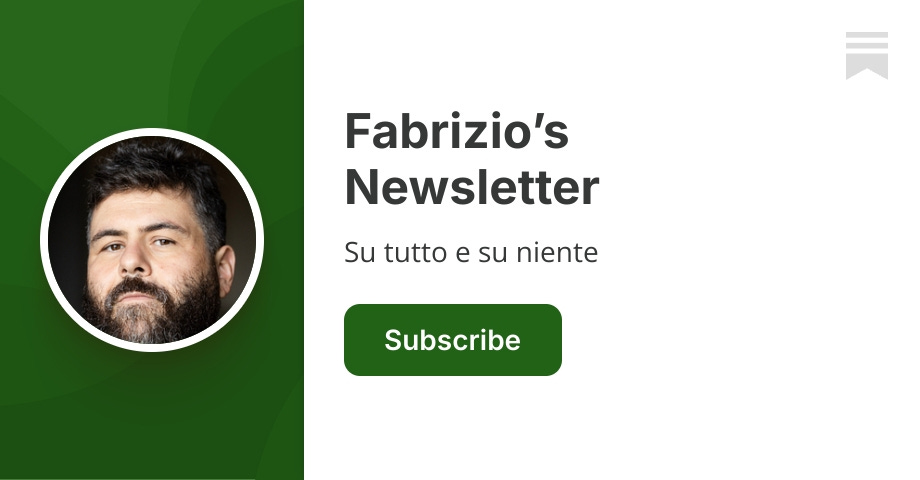 Fabrizio’s Newsletter | Fabrizio Picca | Substack